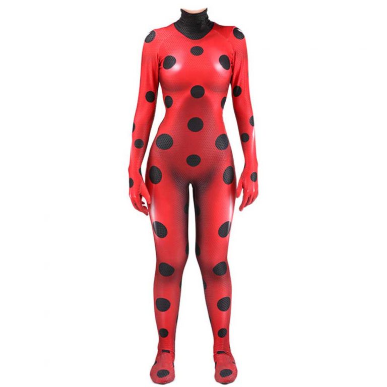 Anime Miraculous Marienkäfer Cosplay Kostüm Marinette Red Zentai Anzug ...